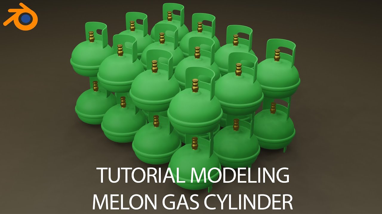 How to make melon gas cylinder in blender? - YouTube