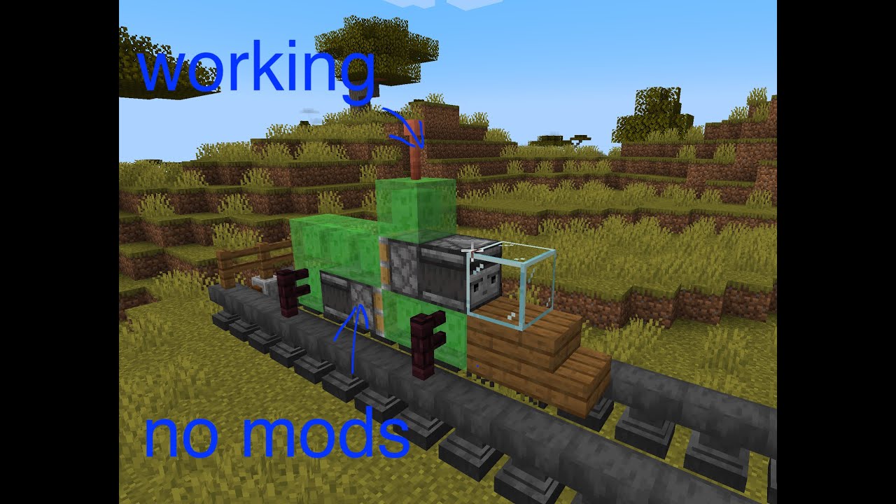 How to build a train in Minecraft - YouTube