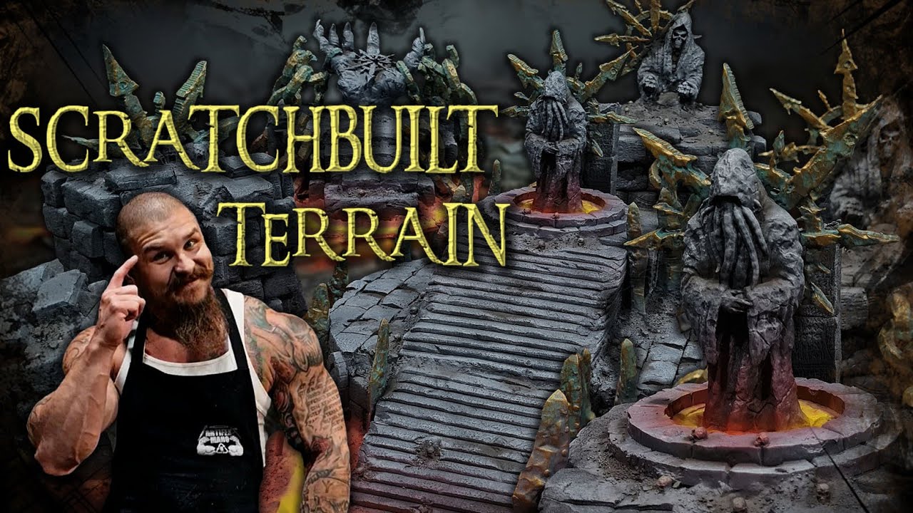 How to make Warhammer Chaos lava terrain - YouTube