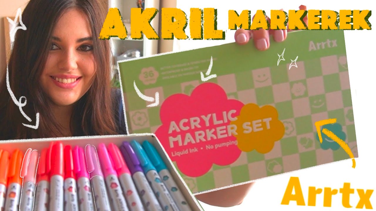 Fedezzük Fel Együtt! ARRTX Akril filctollak! Acrylic Marker set! - YouTube