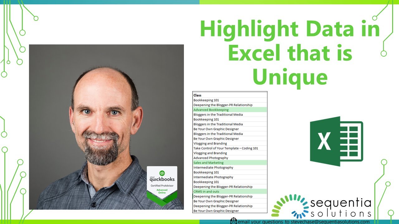 Highlight Data In Excel That Is Unique YouTube Highlight Data In Excel That Is Unique YouTube