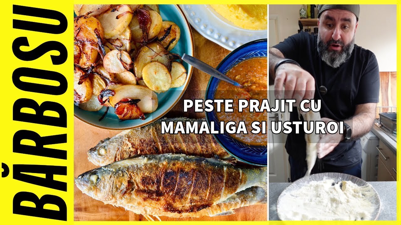 Peste, peste, mamaliga prapadeste!!! Peste prajit cu mamaliga, usturoi ...