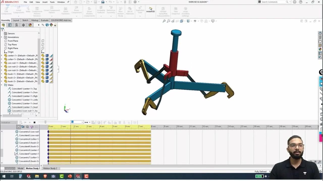 Animation Using Precise Positioning in Solidworks for Beginner | SOLIDWORKS | - YouTube