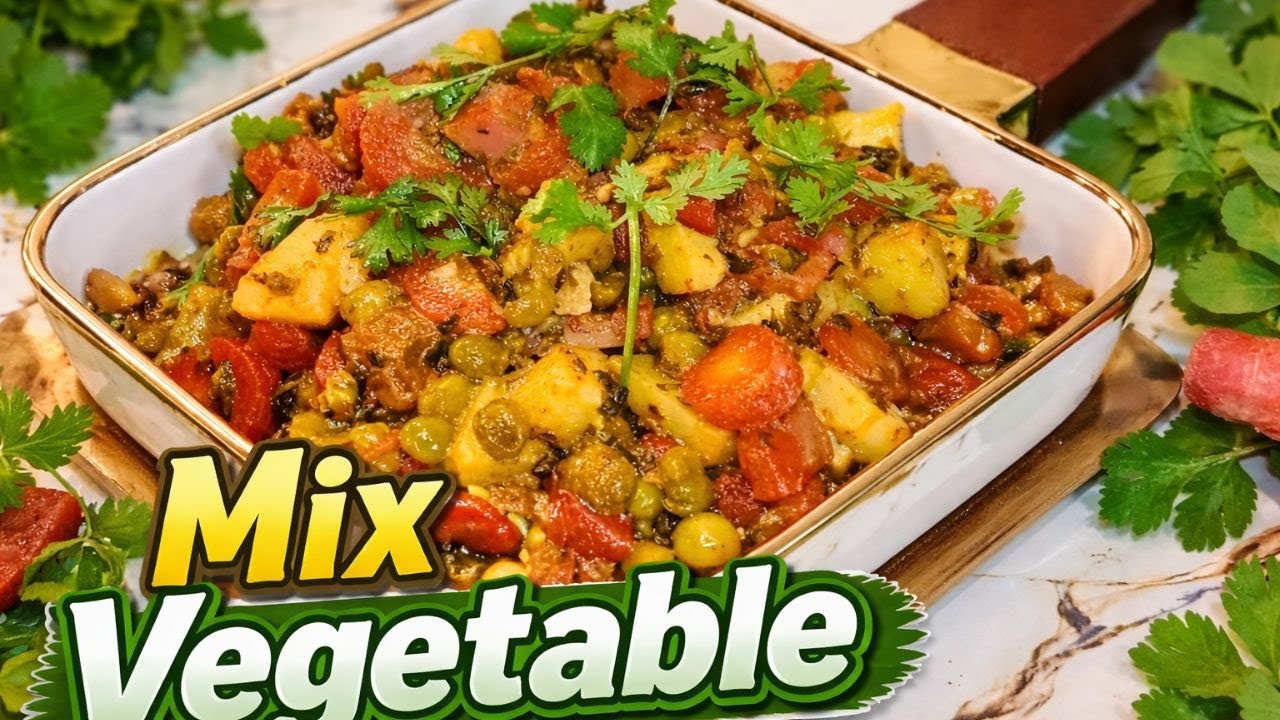 Easy Mix Vegetable Recipe | Tasty & Healthy Sabzi in 15 Minutes - YouTube