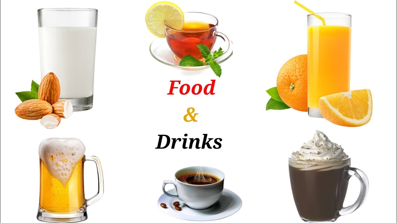 Food And Drinks | Names Of Food And Drinks In English | food and drinks ...