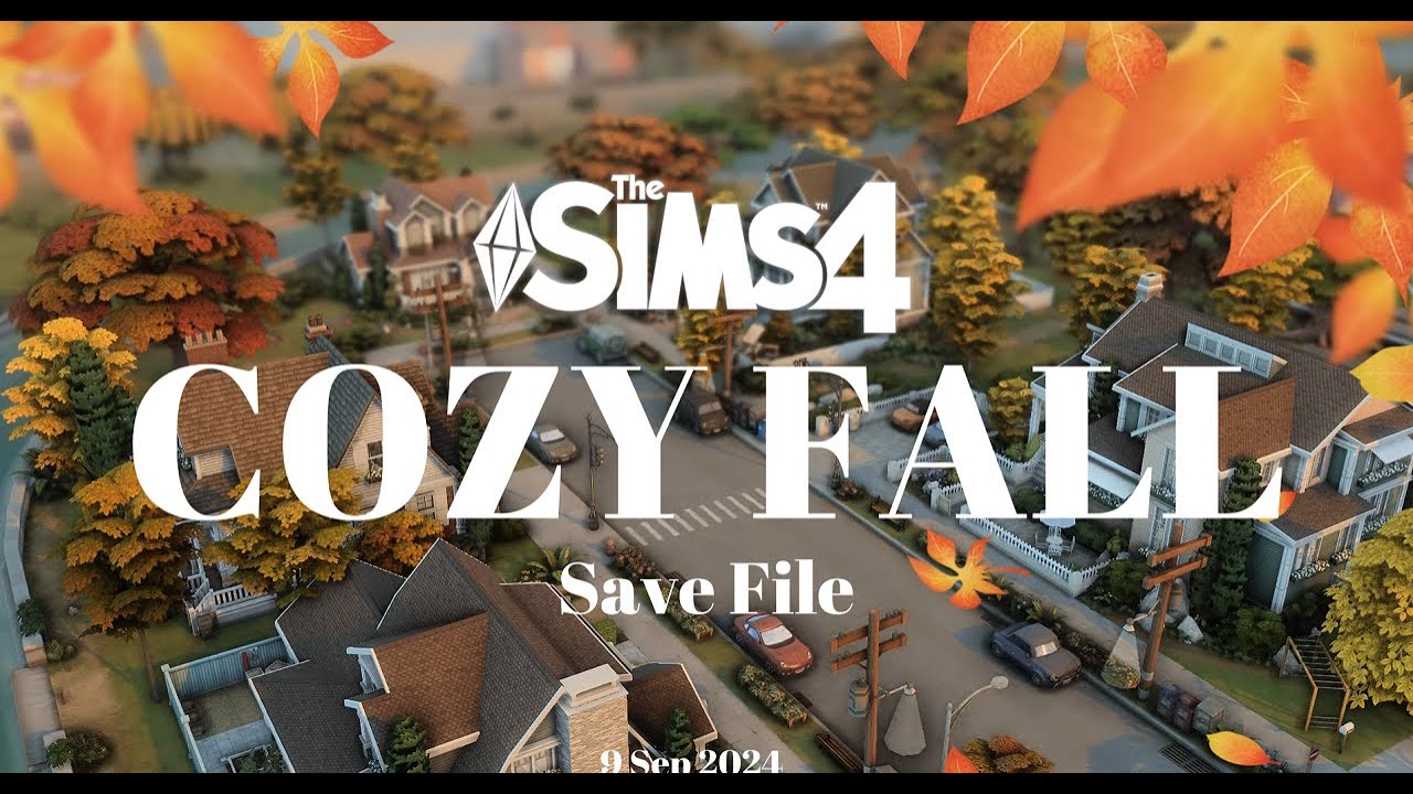 Cozy Fall Save File | The Sims 4 Willow Creek NOCC Save File - YouTube