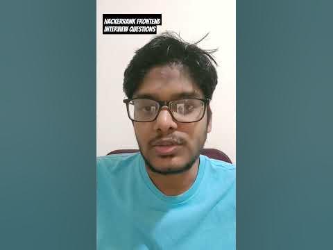 Hackerrank frontend interview question tips - YouTube