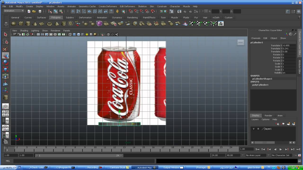 تصميم علبة كولا Youtube