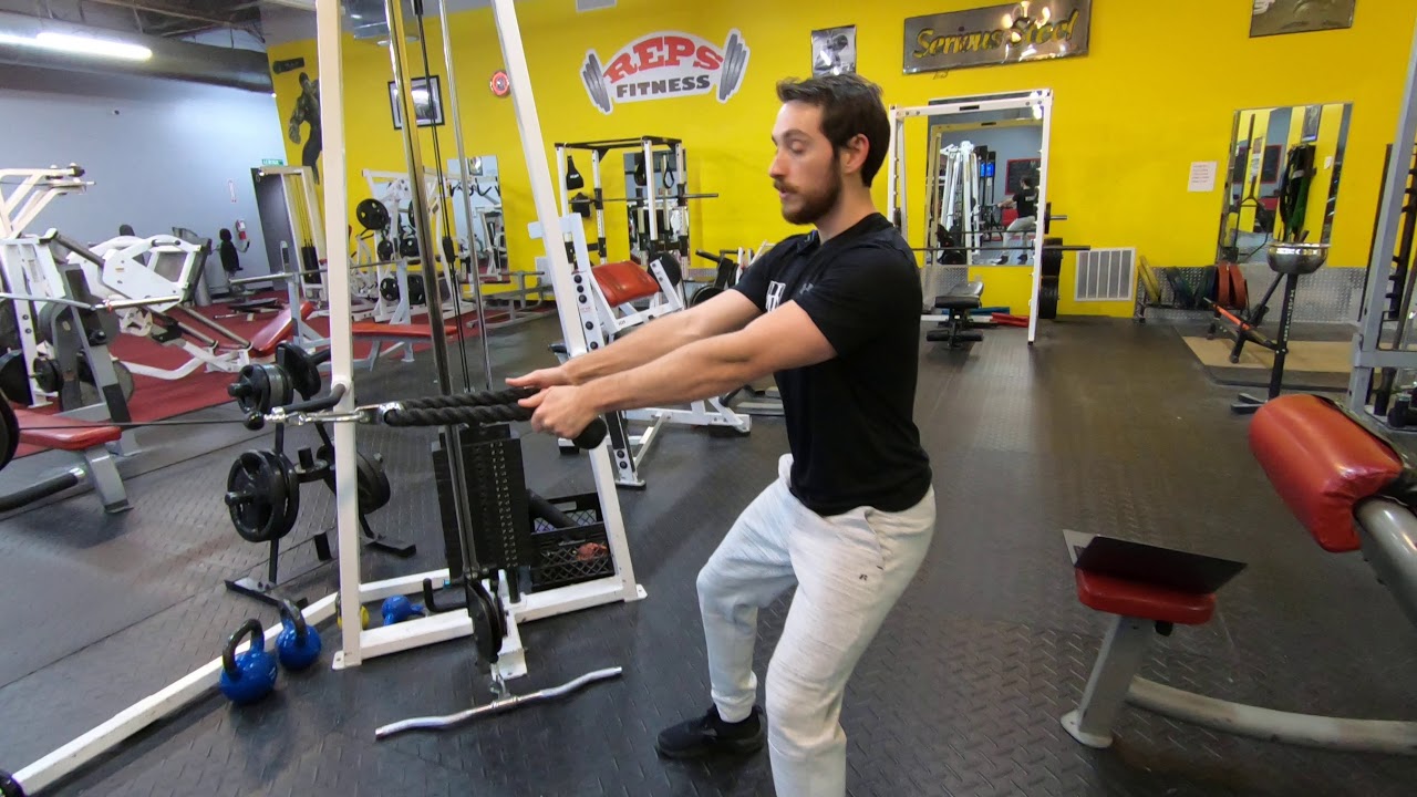 Rope cable mid row - YouTube