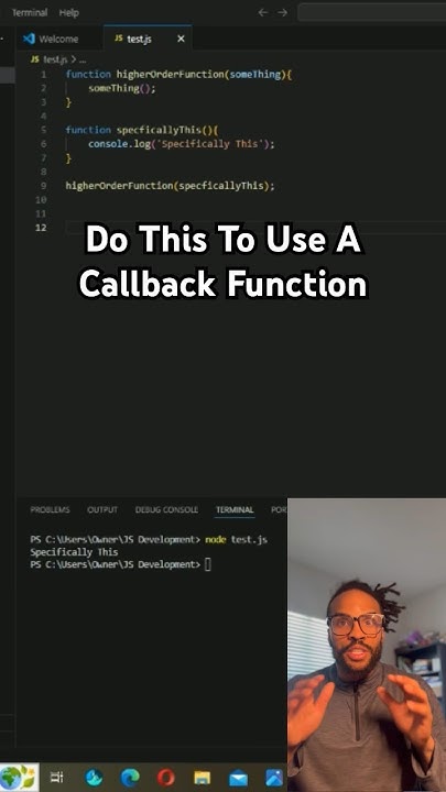 Do This To Use A Callback Function In Javascript Javascript Javascriptfunctions Youtube