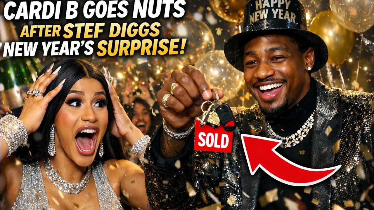 Cardi B GOES NUTS after Stef Diggs New Year's SURPRISE - YouTube