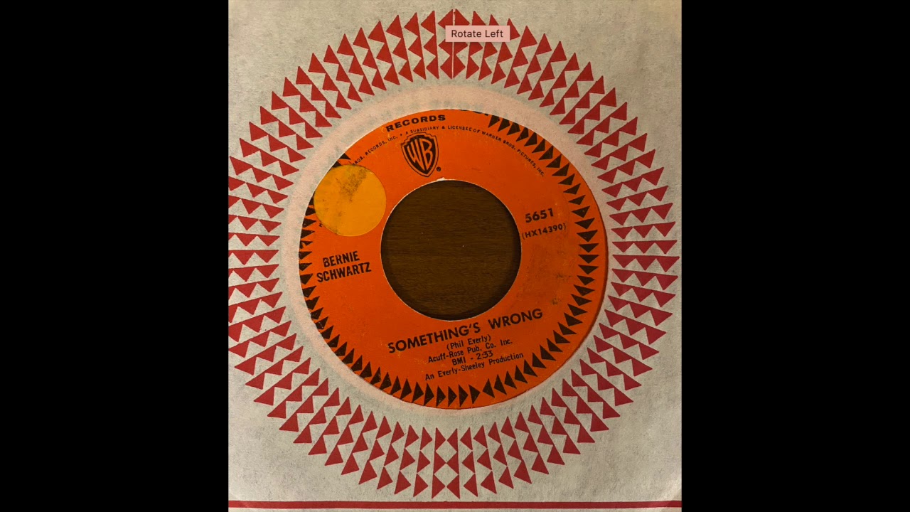 Bernie Schwartz - Something's Wrong (1965) - YouTube