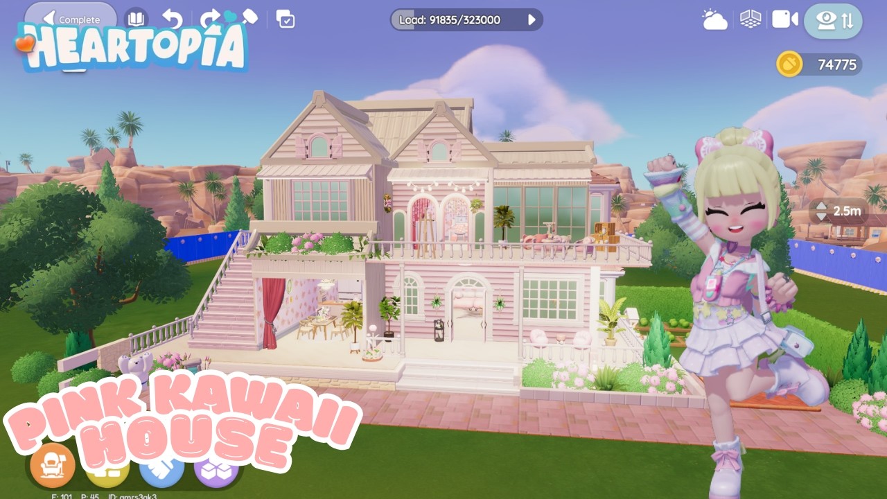 Pink Cottage House || Heartopia Building - YouTube