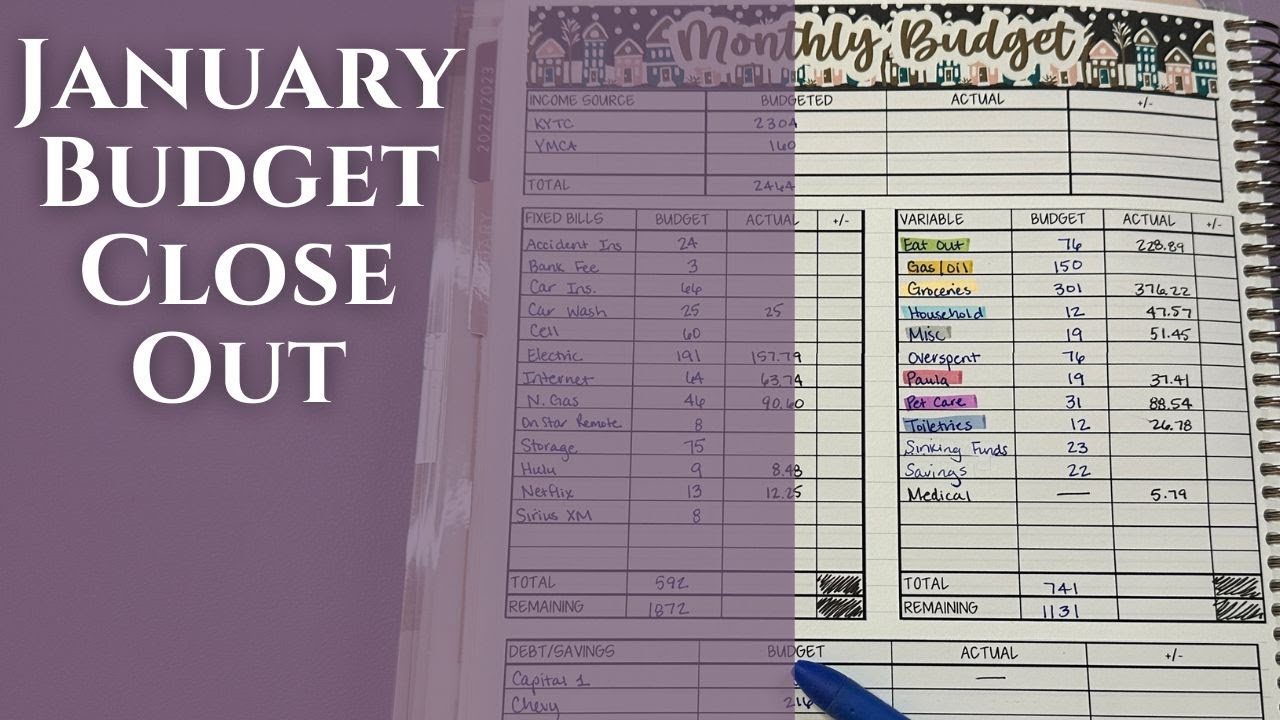 January Budget Close Out || Low Income Budget || Evaluating Your Budget ...