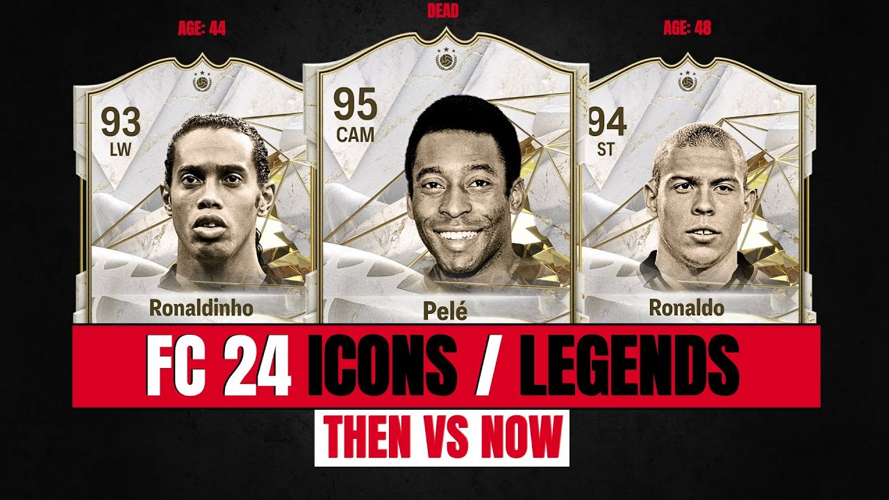 FC 24 ICONS / LEGENDS Then vs Now! FT. Pele, Ronaldo, Ronaldinho ...