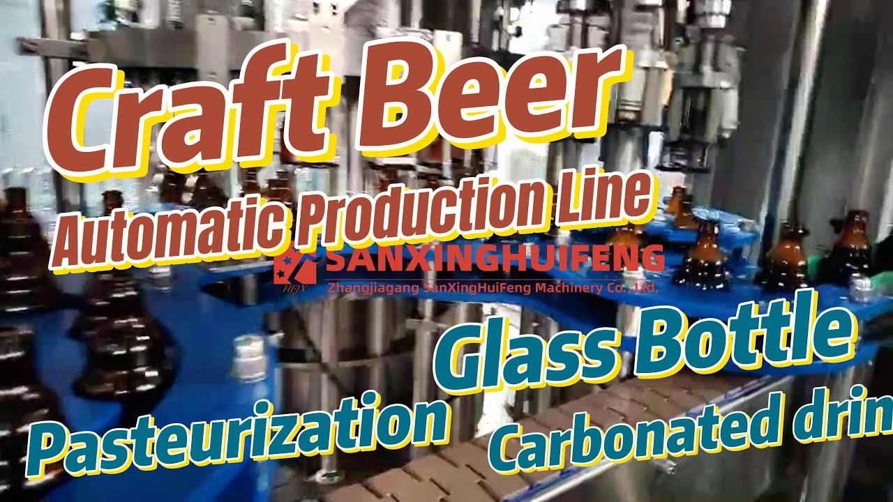 Craft Beer automatic production line with Pasteurization tunnel Beer ...