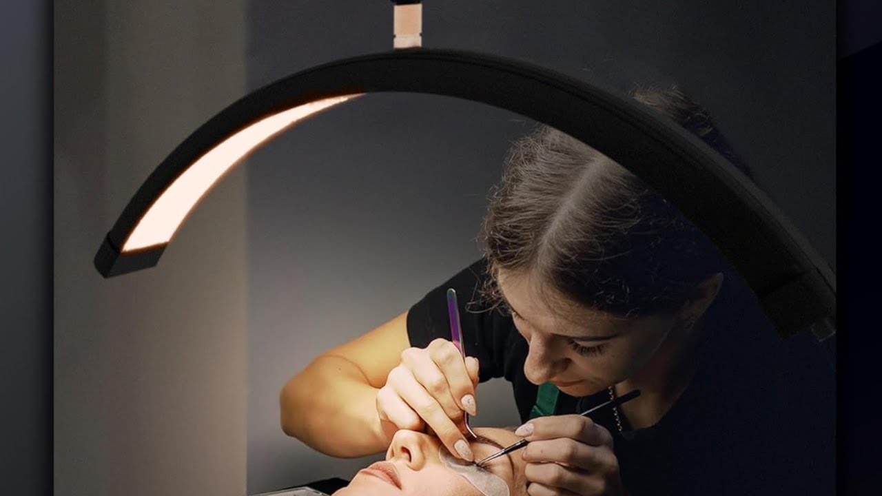 LED Floor Light, Half Moon Lamp for Lash Extension, Lighting for Beauty ...