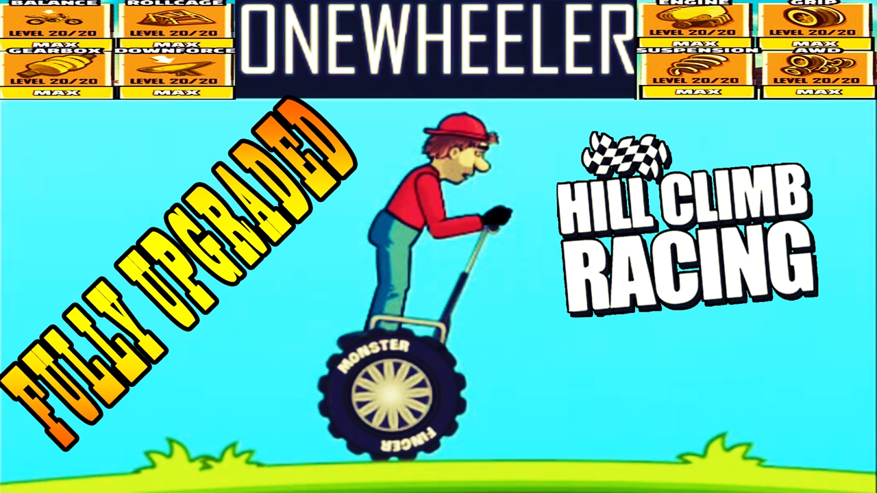 ONEWHEELER - NEW CAR UNLOCKED FULLY UPGRADED - HILL CLIMB RACING 1 ...