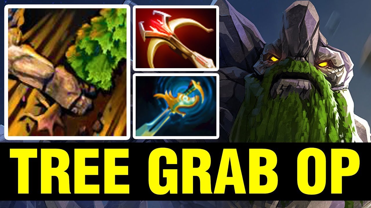 TREE GRAB OP - Ahjit Plays Tiny - Dota 2 - YouTube