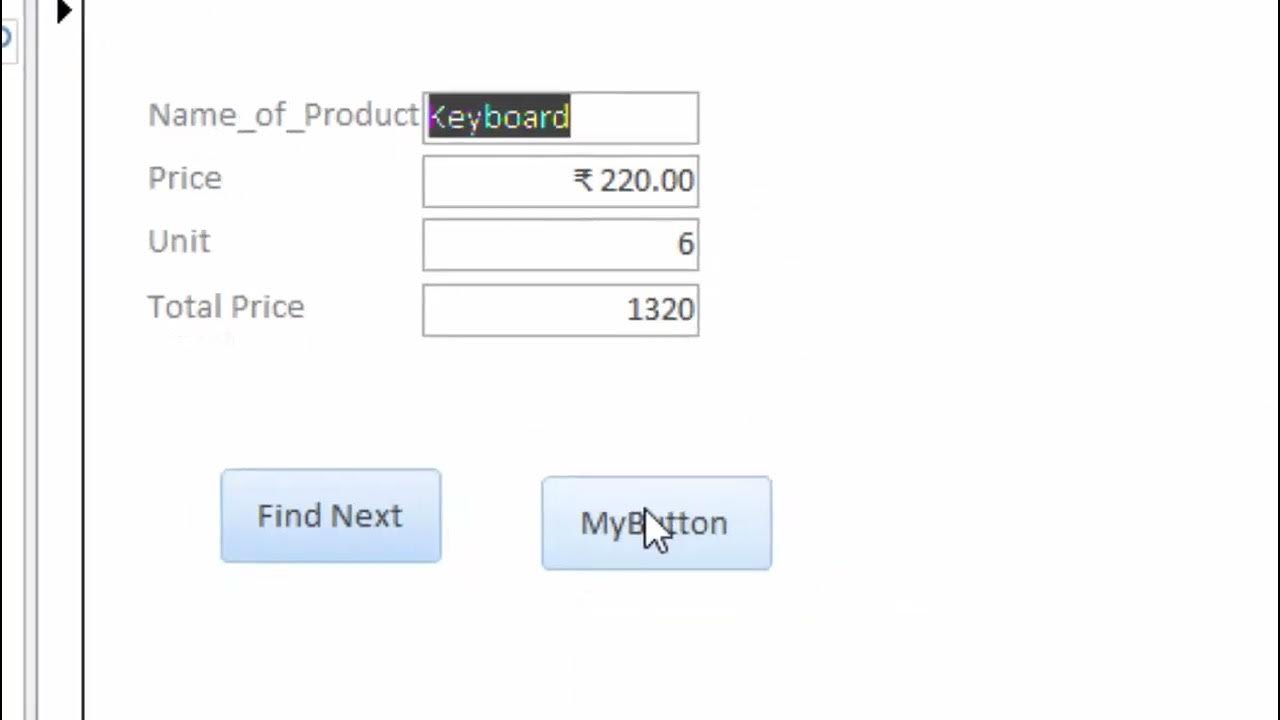 Creating Custom Button With Vba Programming In Microsoft Access