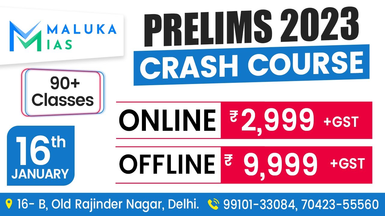 PRELIMS 2023 CRASH COURSE || MALUKA IAS - YouTube