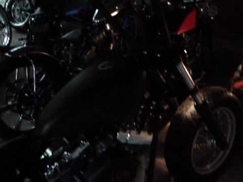 Exile Cycles Bobber Merch Performance 125" motor with Silencer. - YouTube