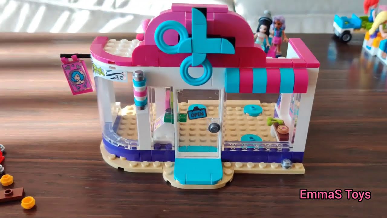 LEGO FRIENDS Hair salon part 3 - FUN playing and building Lego - YouTube