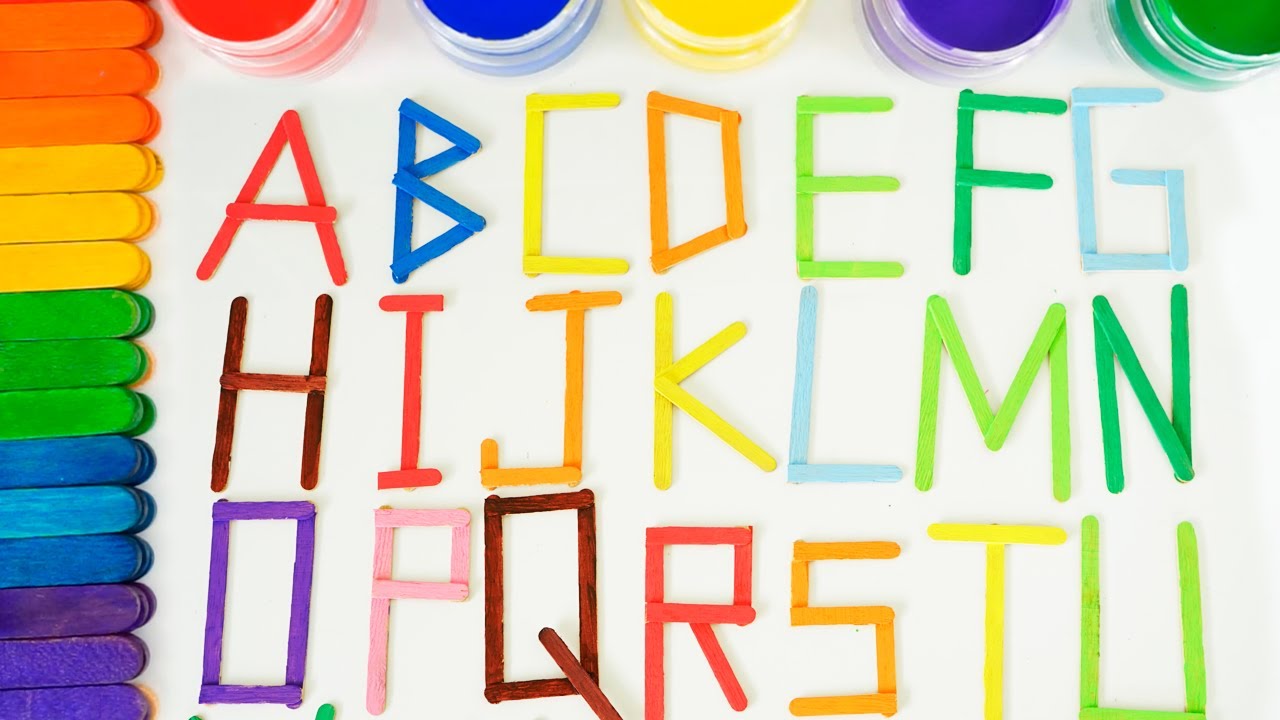 Construye y Pinta el ABECEDARIO con los Palitos de Helados / Videos ...