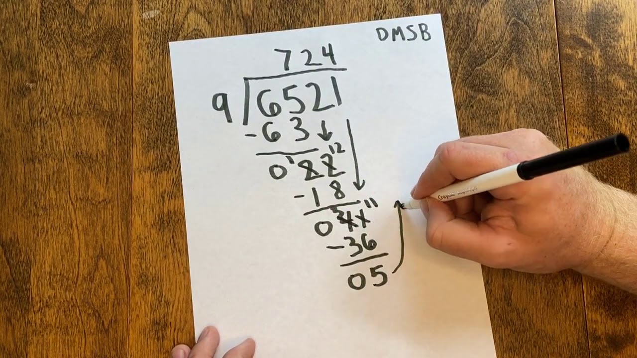 4 Digit Long Division Video Example - YouTube