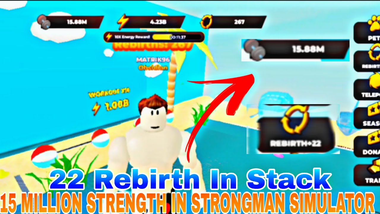 ROAD TO 50 MILLION STRENGTH IN STRONGMAN SIMULATOR EPISODE 2 ROBLOX ...