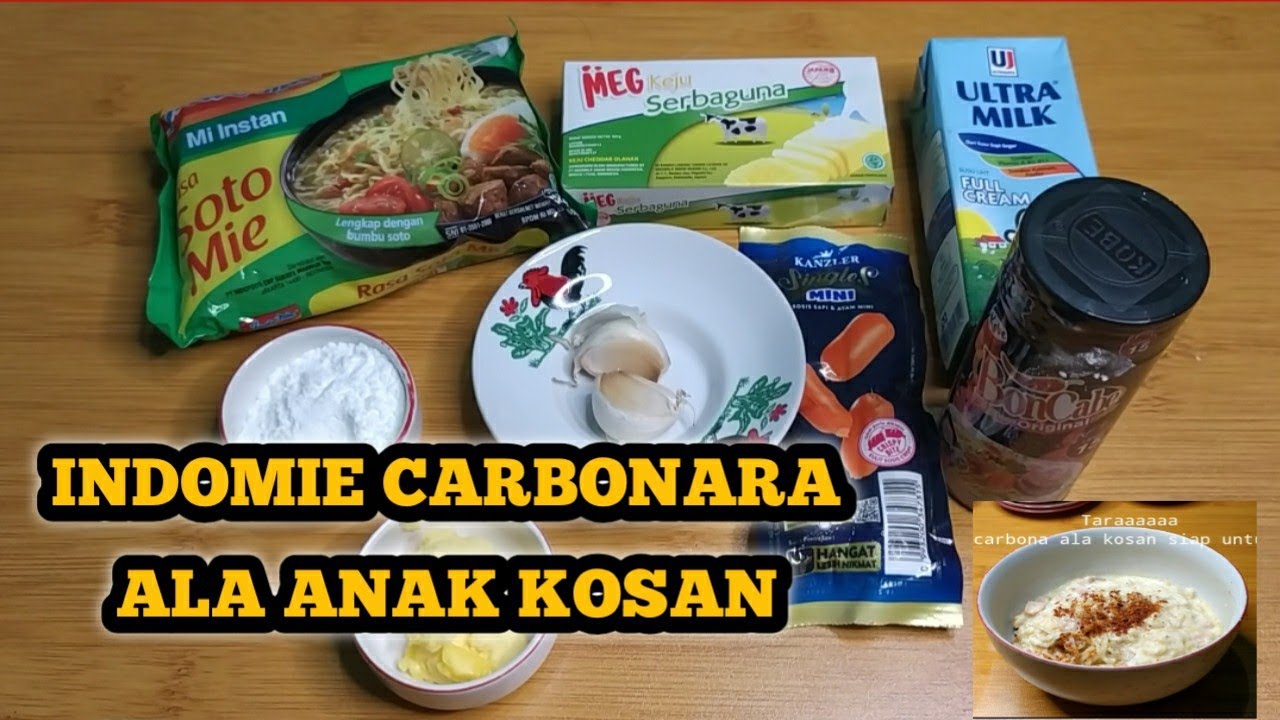 INDOMIE CARBONARA SIMPLE ALA ANAK KOSAN - YouTube