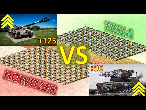 دبابة هاويتزر ضد دبابة تيسلا - Howitzer Tank VS Tesla Tank - YouTube