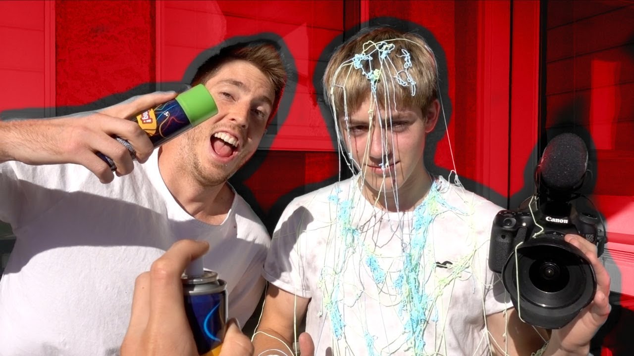 SILLY STRING ATTACK SURPRISE! - YouTube