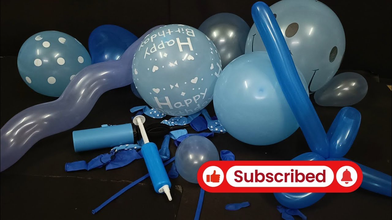 ONLY BLUE BALLOON CHALLENGE #balloon #asmrsounds #challenge - YouTube