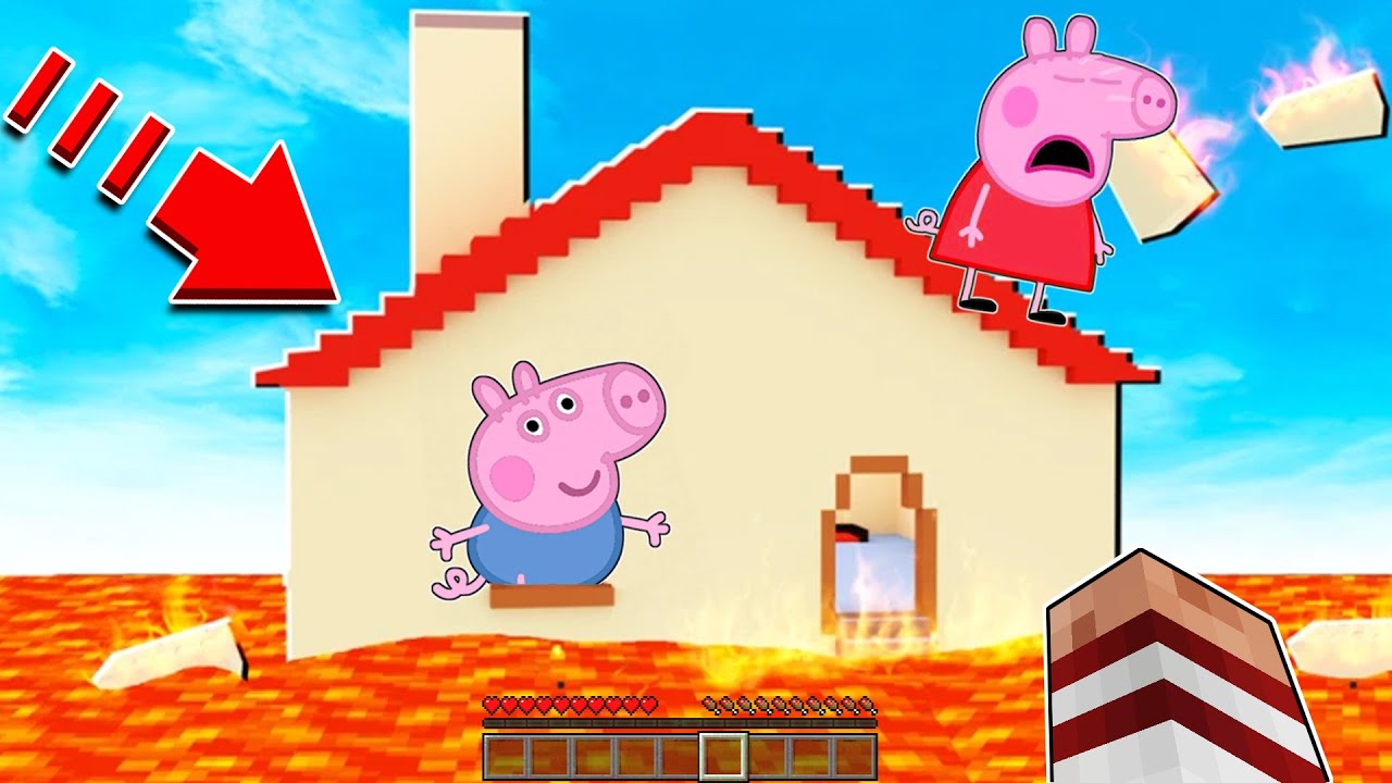 EL SUELO ES LAVA CON PEPPA PIG Y SU HERMANO GEORGE - YouTube