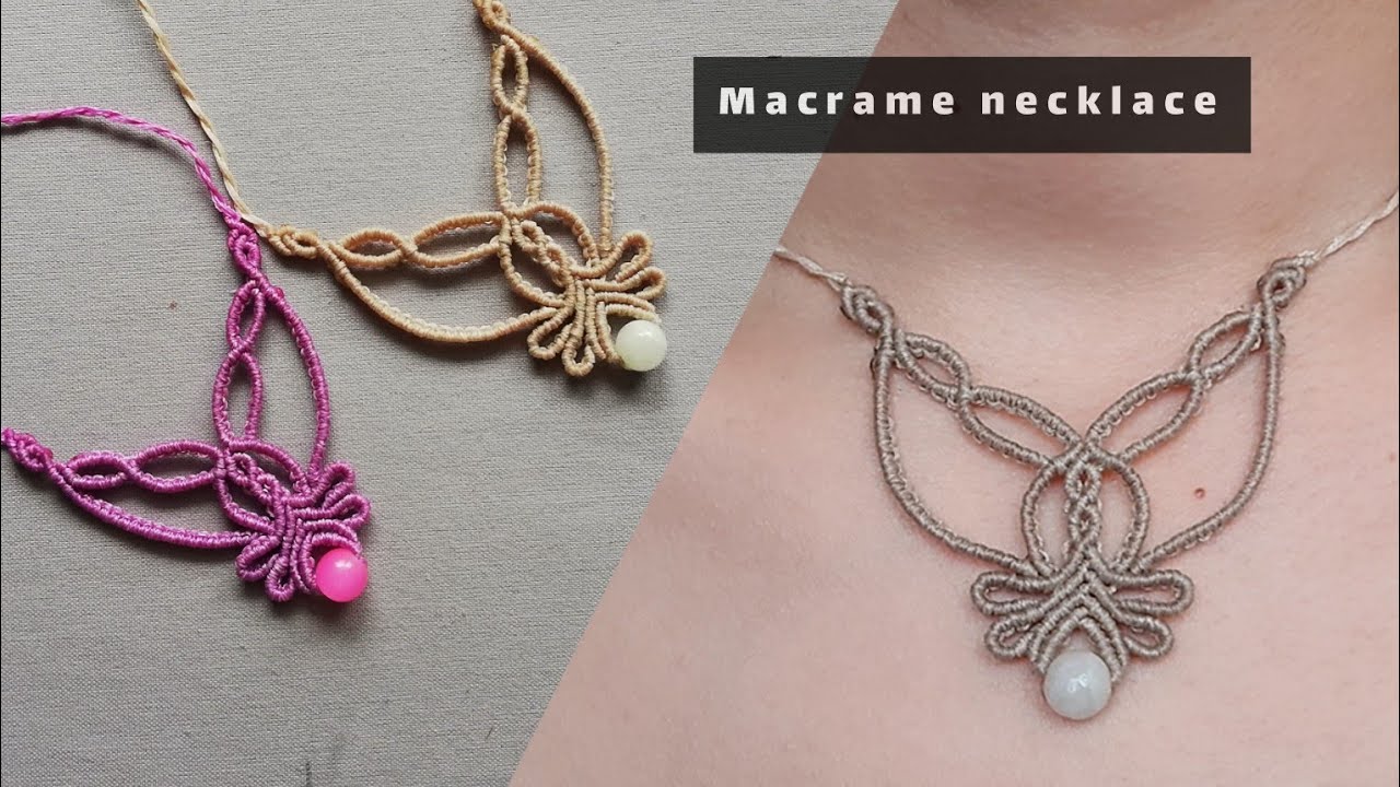 MACRAME TUTORIAL necklace Making beads Jewelry Making Diy YouTube macrame-tutorial-necklace-making-beads-jewelry-making-diy-youtube