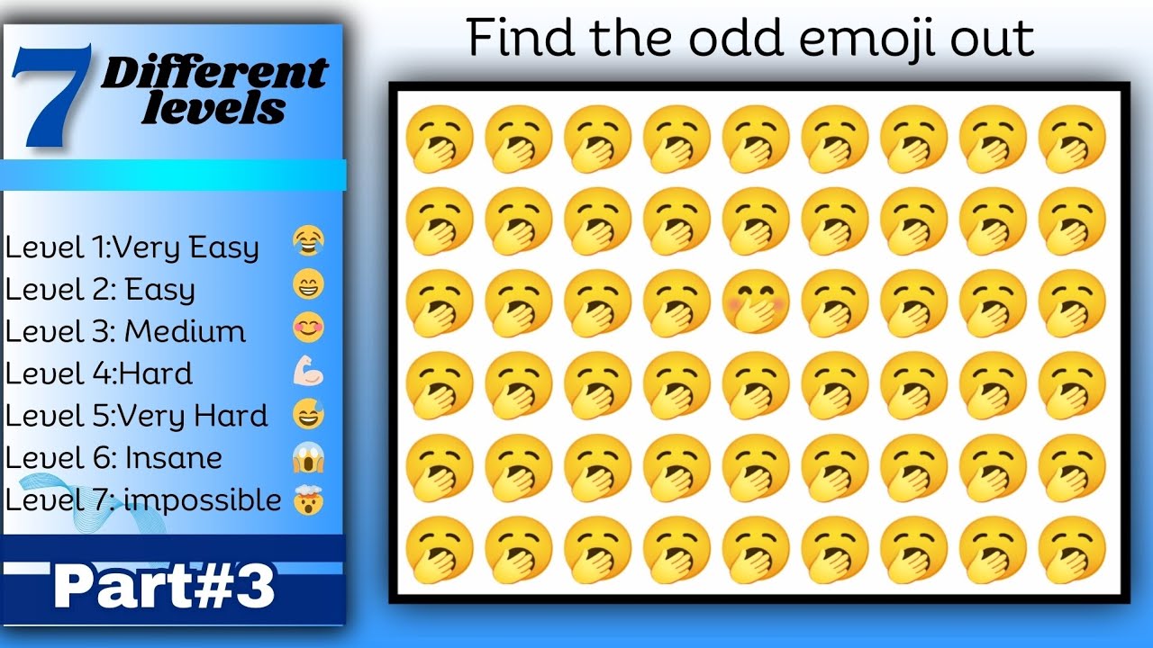 Find the odd emoji out 🤫 ! Odd emoji challenge part-3 - YouTube