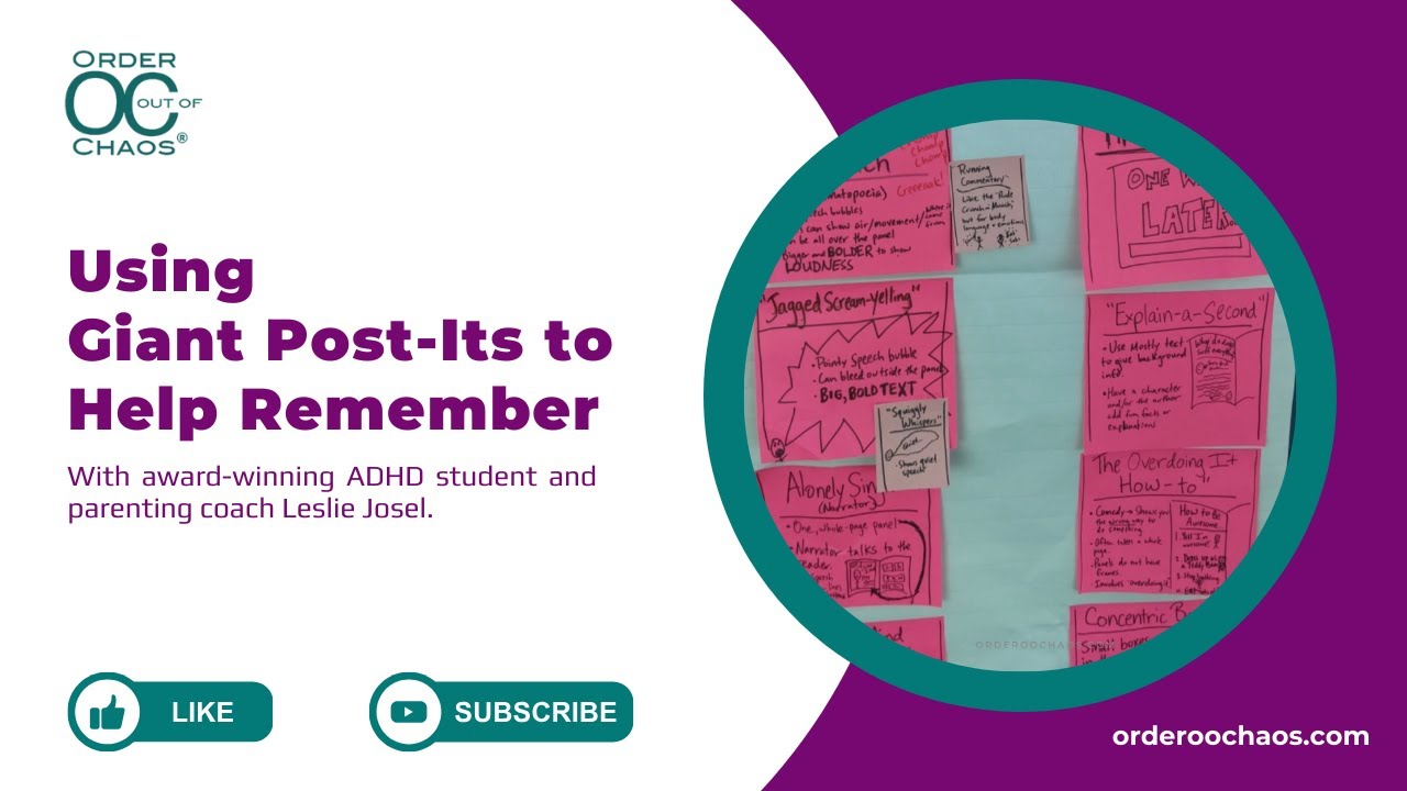 Using Giant Post-Its to Help Remember - YouTube