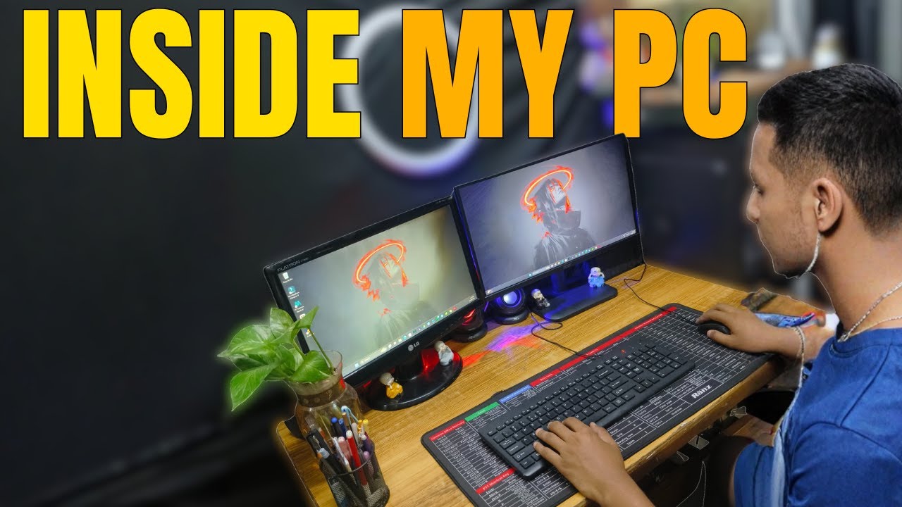 INSIDE MY PC Setup 🔥 Full Desk Tour 2025 | Dual Monitor Gaming Setup 💻 ...