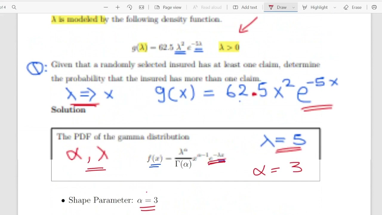 Negative Binomial Distribution - Poisson Gamma Mixture Worked Example - YouTube
