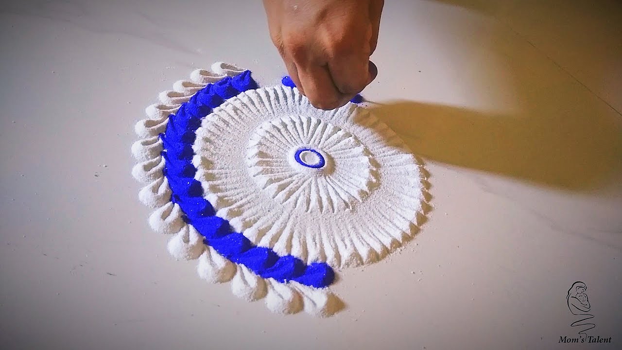 Beautiful Rangoli Design. | Mom's Talent | - YouTube
