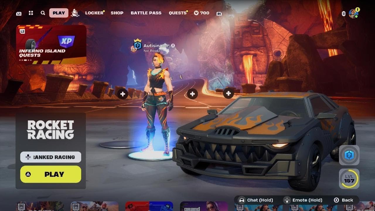 Fortnite : Rocket Racing - Cinder's First Race - YouTube