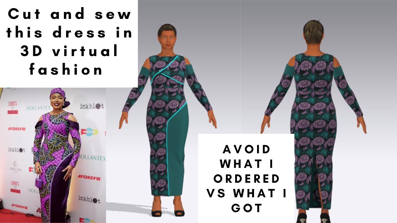 CUT and SEW a DRESS in 3D VIRTUAL FASHION - YouTube