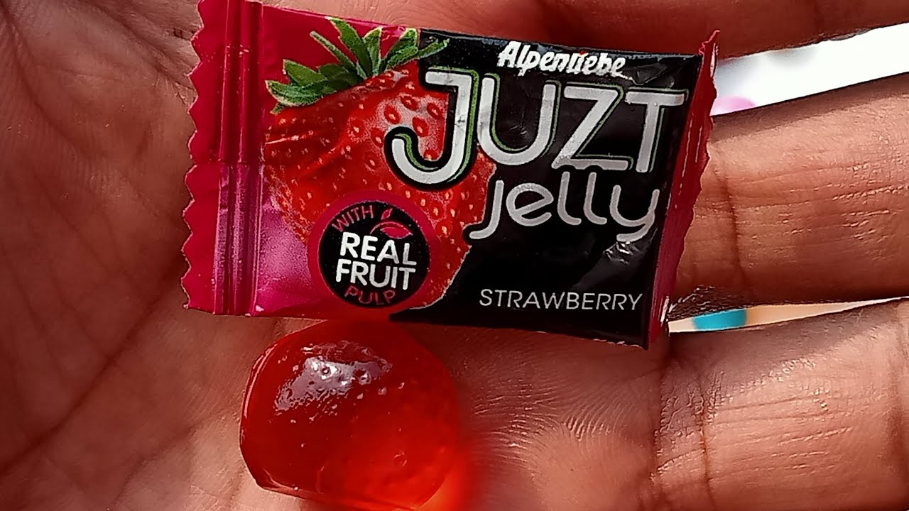 beautiful juzt jelly strawberry flavour jelly #juztjelly #alpenlibe # ...