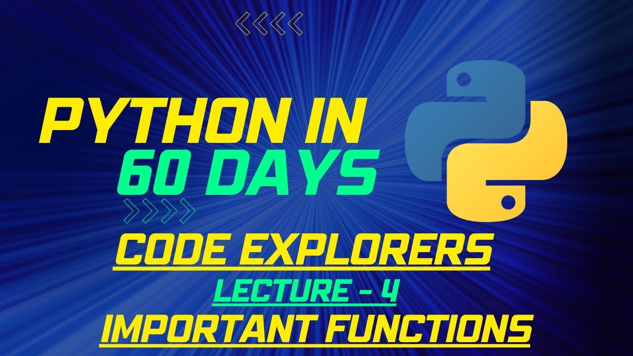 Python In 60 Days Important Functions Coding Programming 8587