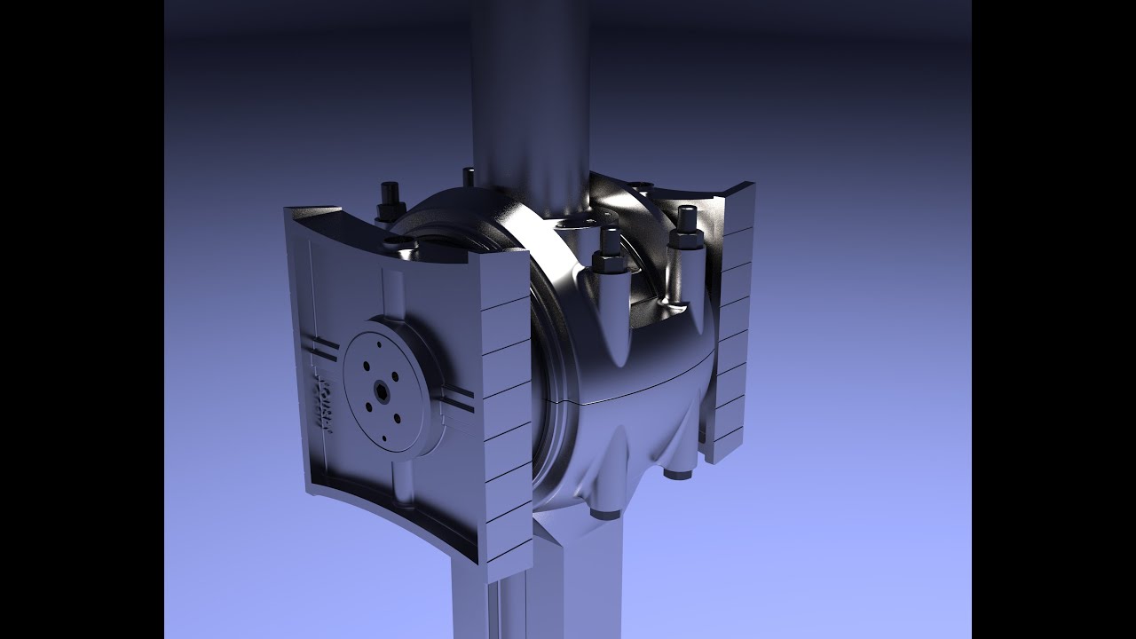 Marine Crosshead Solidworks - YouTube