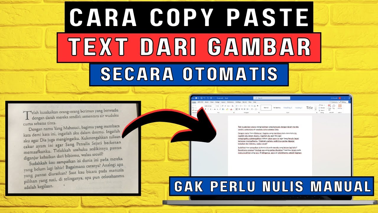 CARA COPY TEKS DARI GAMBAR DI LAPTOP - TERNYATA MUDAH - YouTube