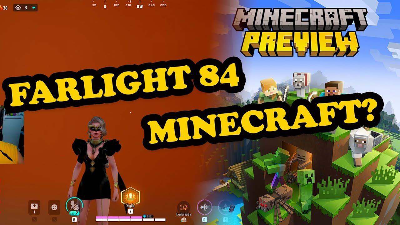 JUGANDO FARLIGHT 84 CON GRAFICOS DE MINECRAFT, PARTIDA INTENSA ...