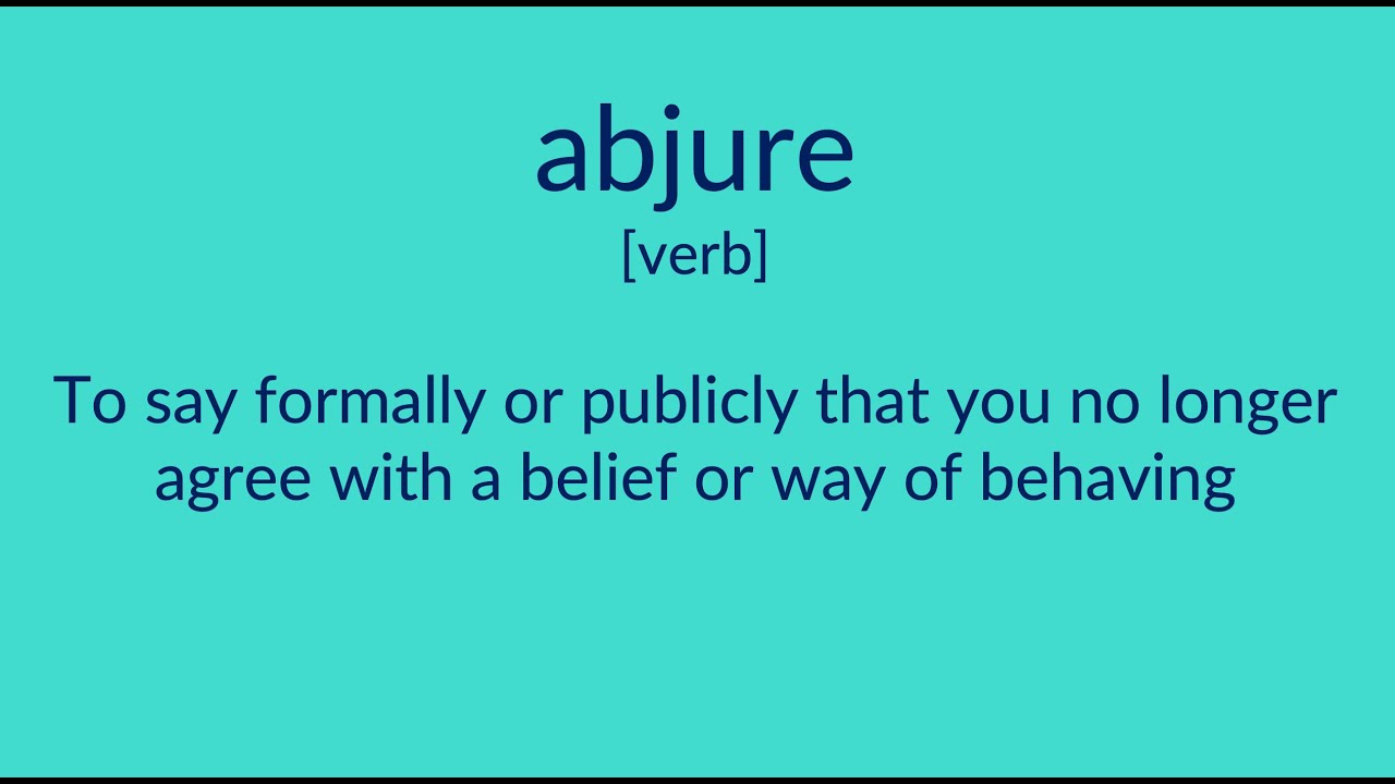 abjure - YouTube