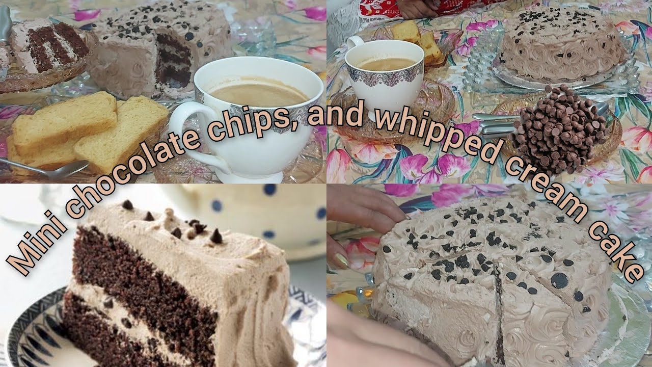 Mini chocolate#chip#chipped anisette liqueur,and whipped cake #creamy ...
